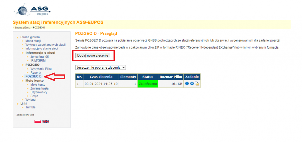 Obserwacje GNSS – System ASG-EUPOS